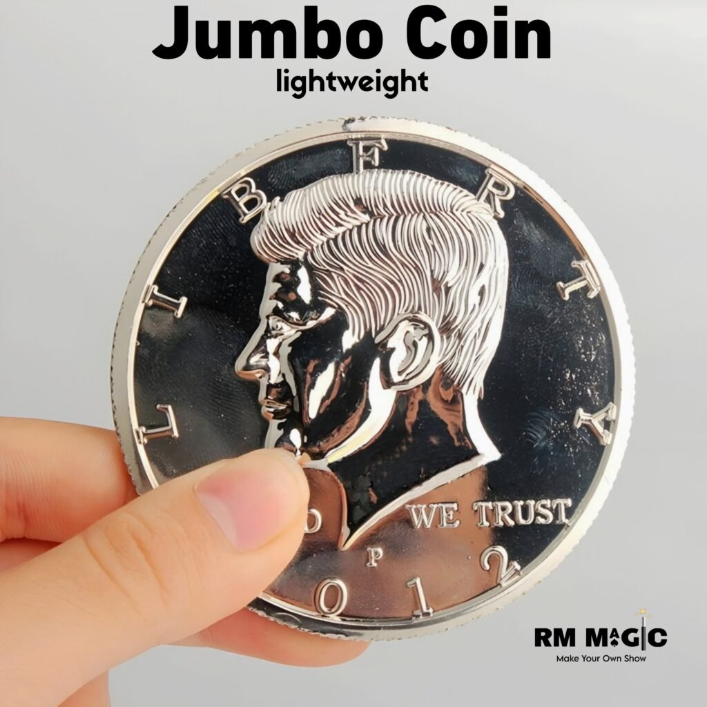 Jumbo Half Dollar Coin For Magician - Lightweight - Raj Modern Magic Shop